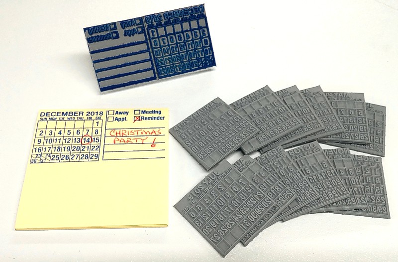 Acrylic 2019 Calendar Hand Stamp